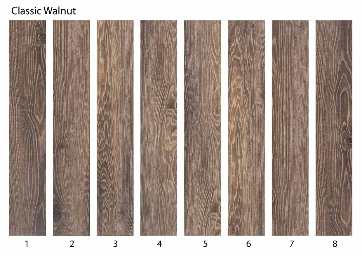 Напольная клеевая пробка с принтом и фаской, серия Classic Walnut